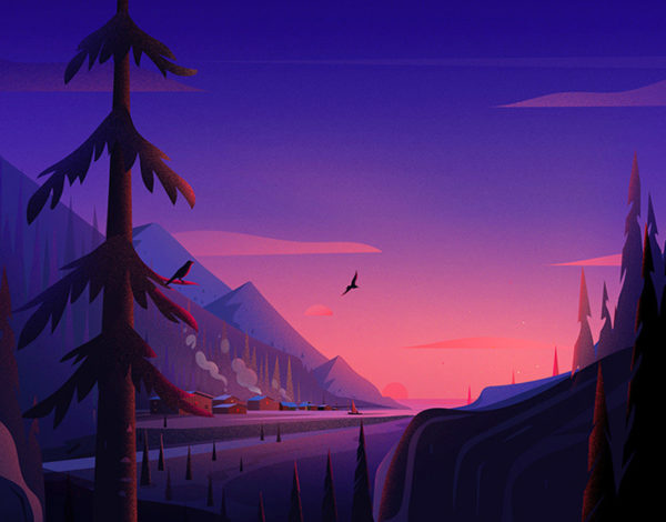 Las acuarelas digitales de Febin Raj. Paisajismo 2.0 | Experimenta